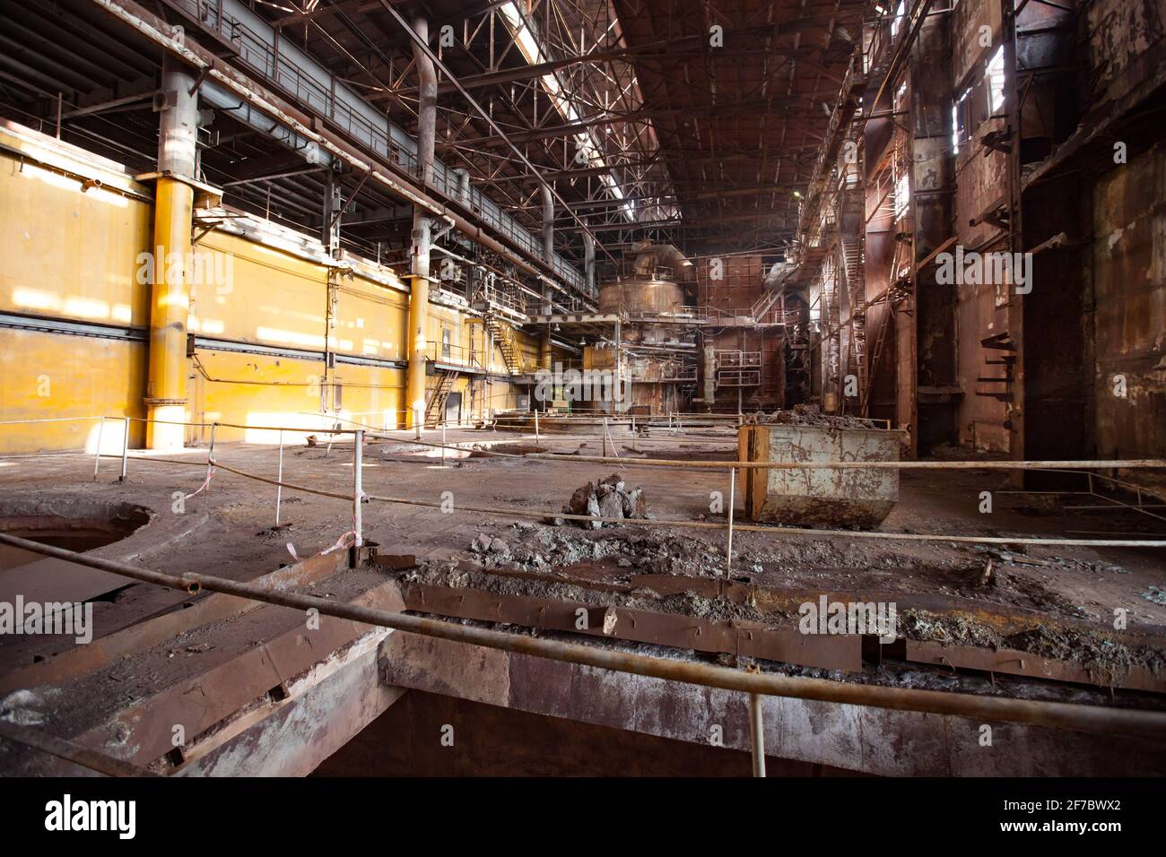 Stepnogorsk, Kazakhstan - April 04, 2012: Demolition of outdated Soviet ...
