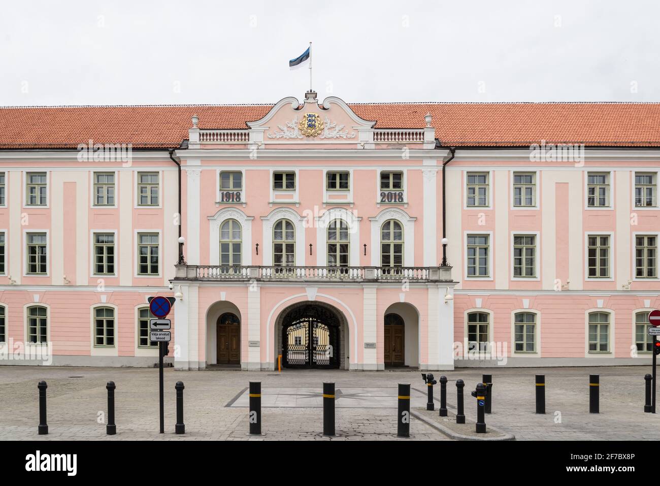 Government building of Estonia on top of Toompea limestone hill Stock ...