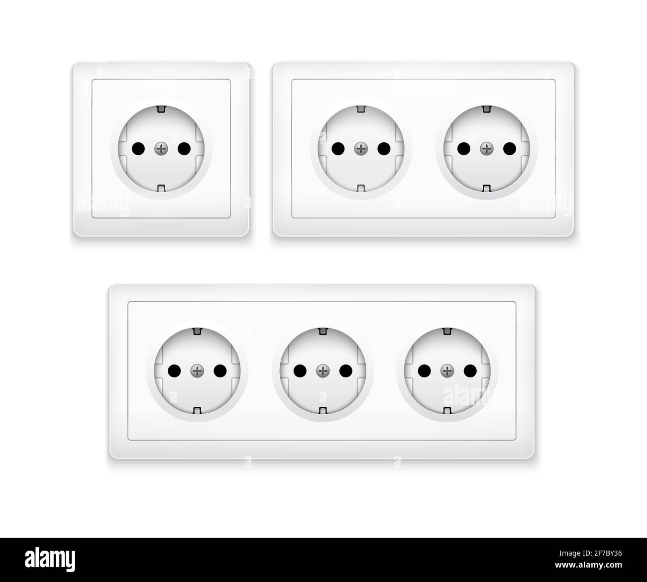 Power Socket Outlet Wall Plug Icon Electric Round Eu Power Socket