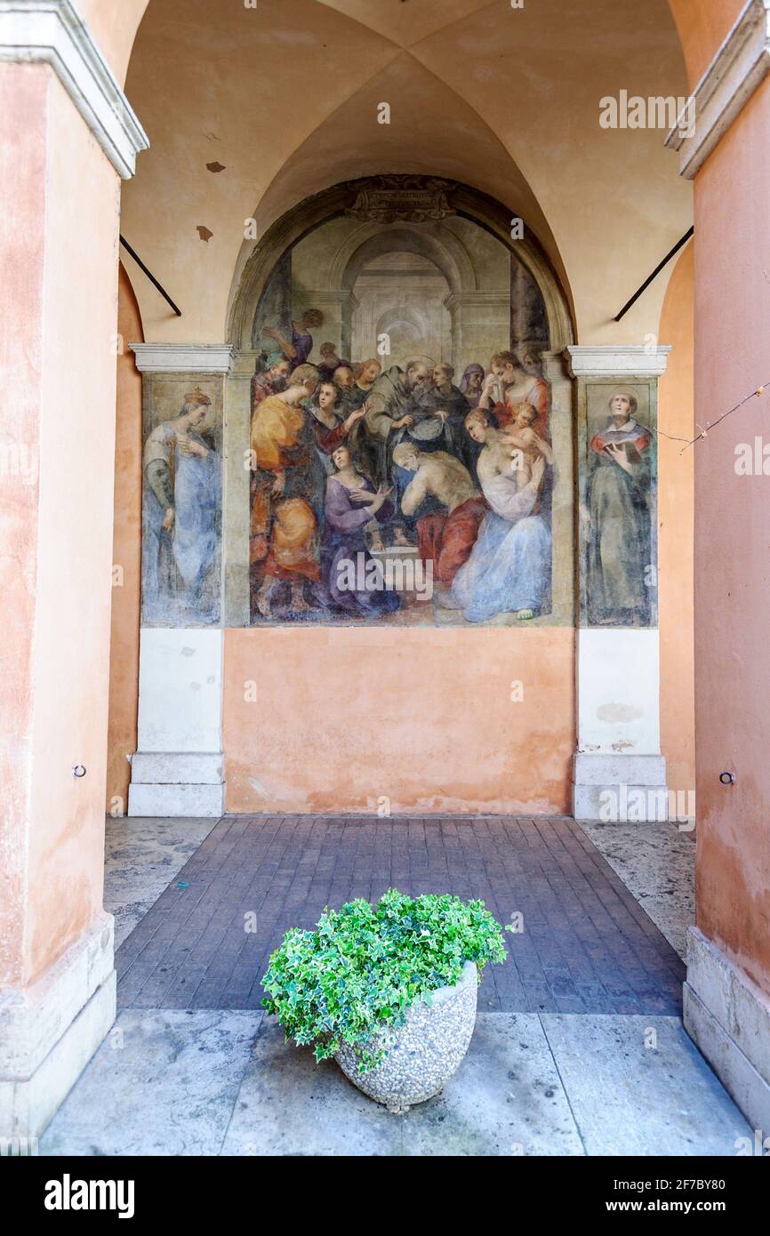 Painting, Church, Basilica, Santi Cosma e Damiano, Rome, Lazio, Italy ...