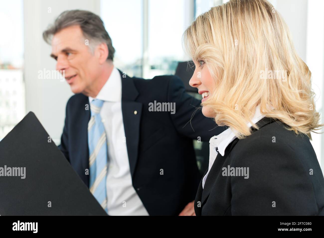 Business man secretary discuss together hi-res stock photography and ...