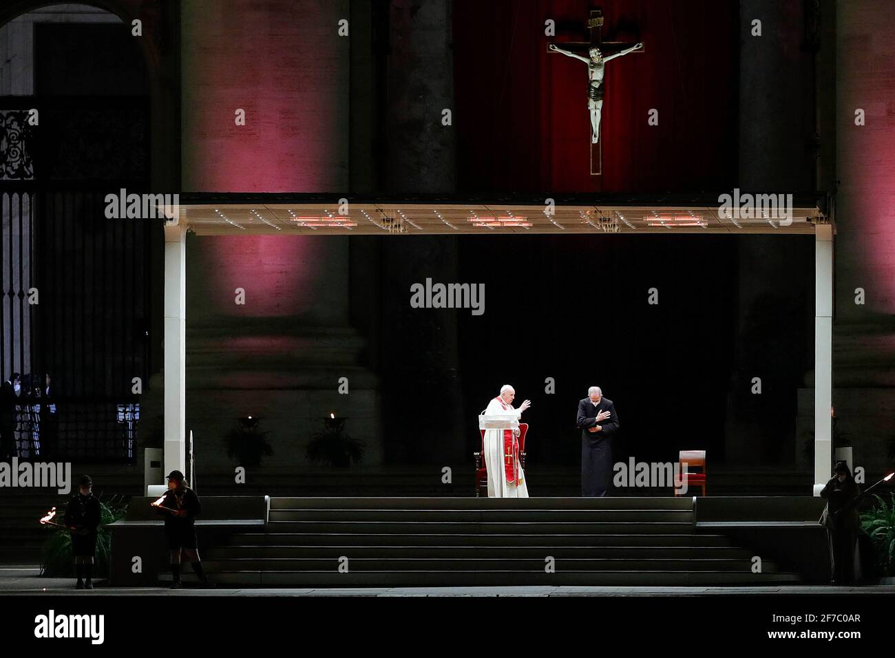 Italy, Rome, Vatican City, April 2, 2021 : Holy week, Pope Francis ...