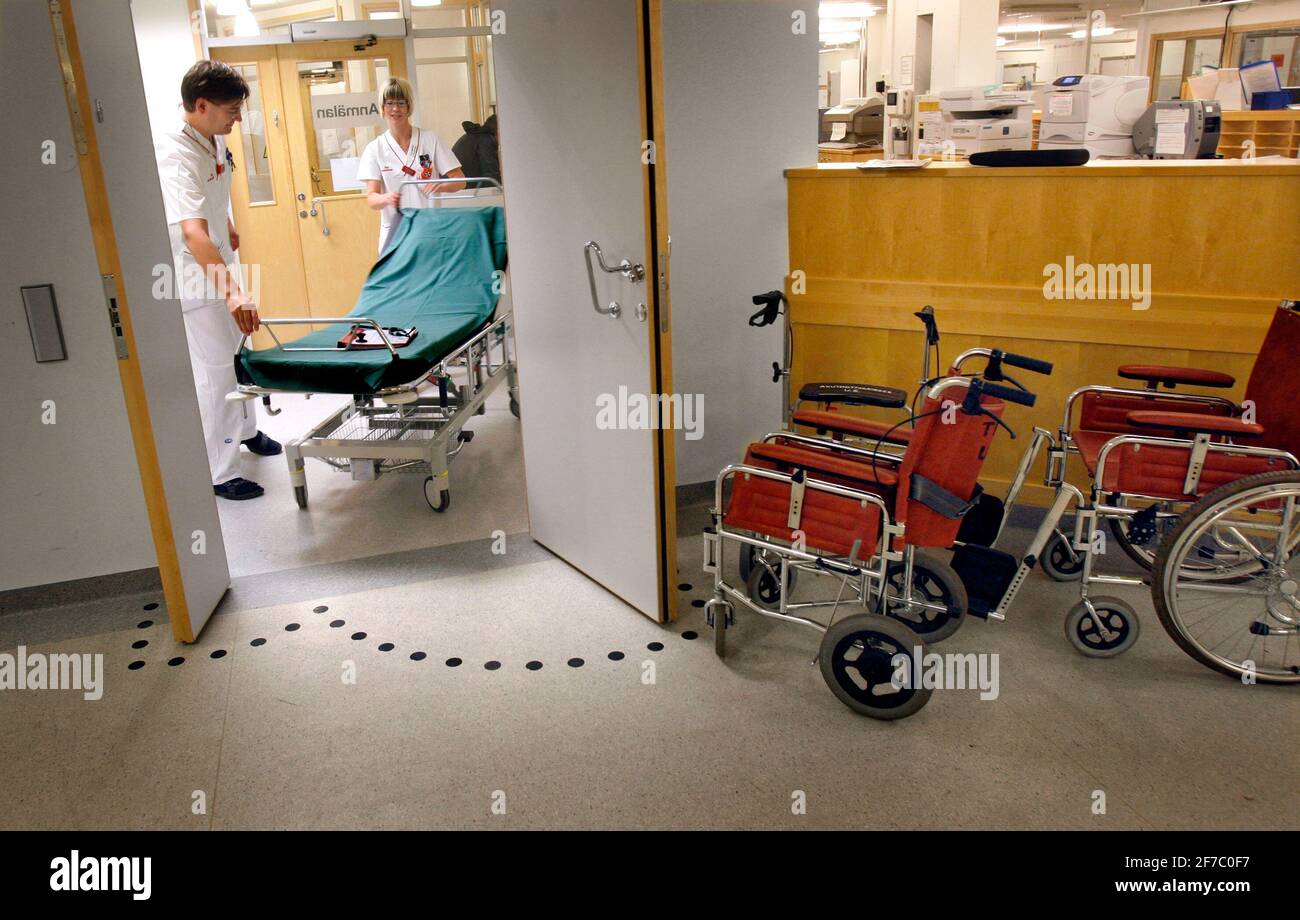 Triage at Linköping university hospital Stock Photo - Alamy