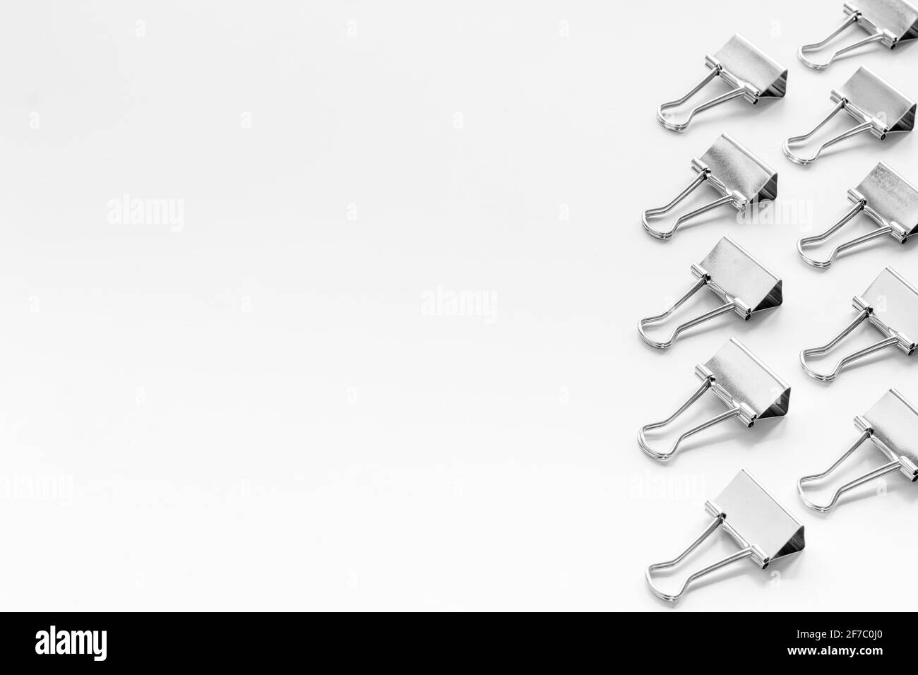 Office supplies background - paper binder clips close up Stock Photo ...