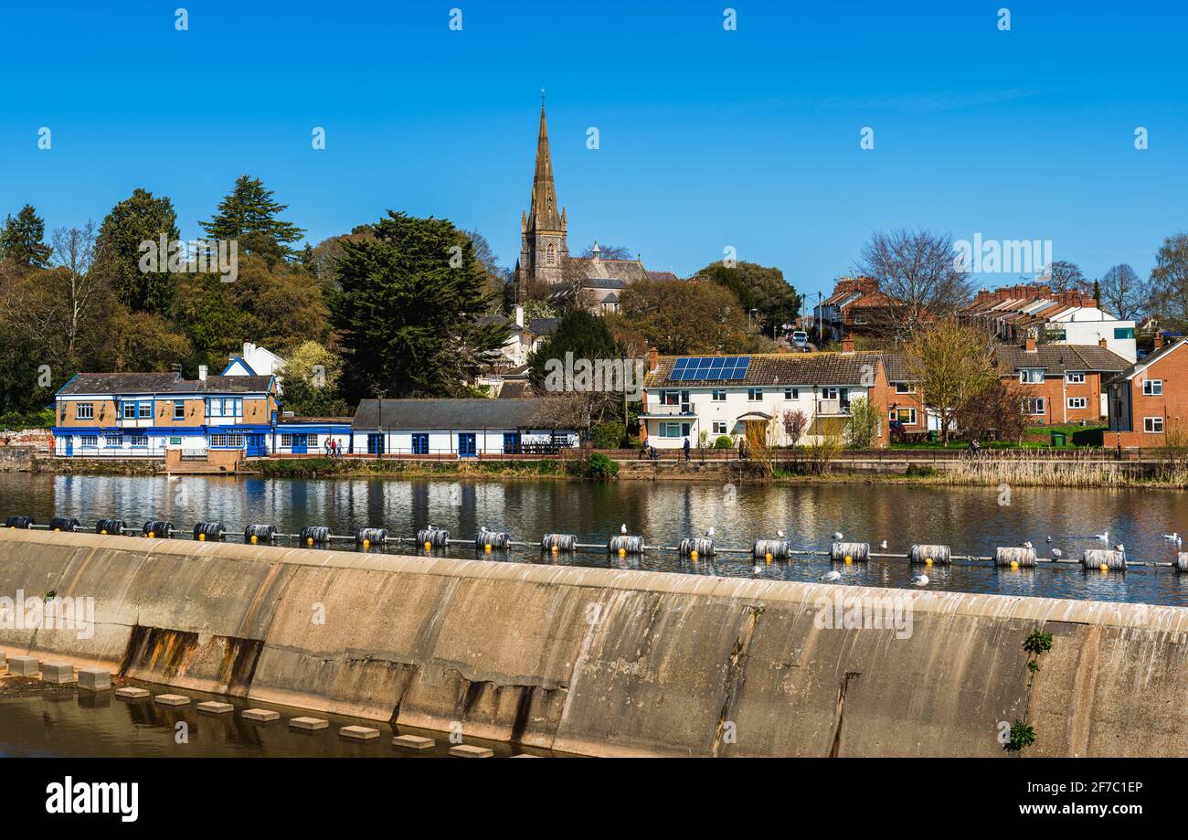 The Port Royal and St Leonard's Church, River Exe, Exeter, Devon ...