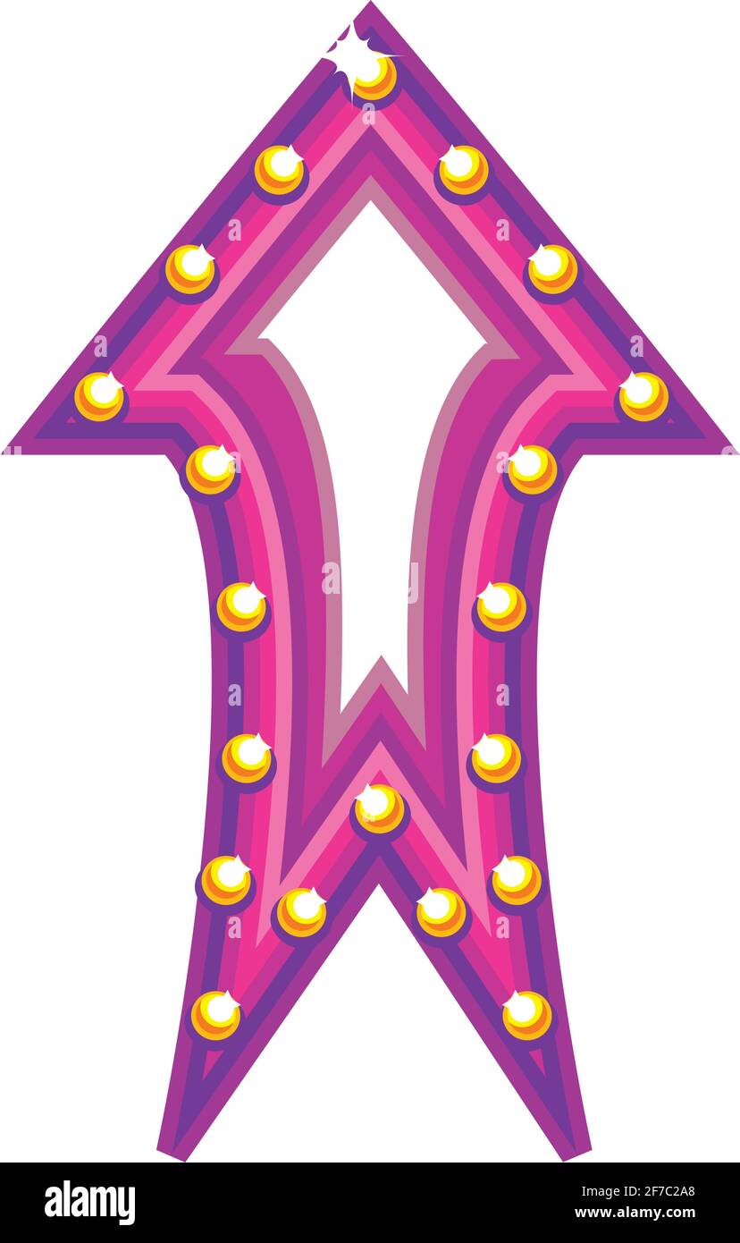 arrow with lights Stock Vector Image & Art - Alamy