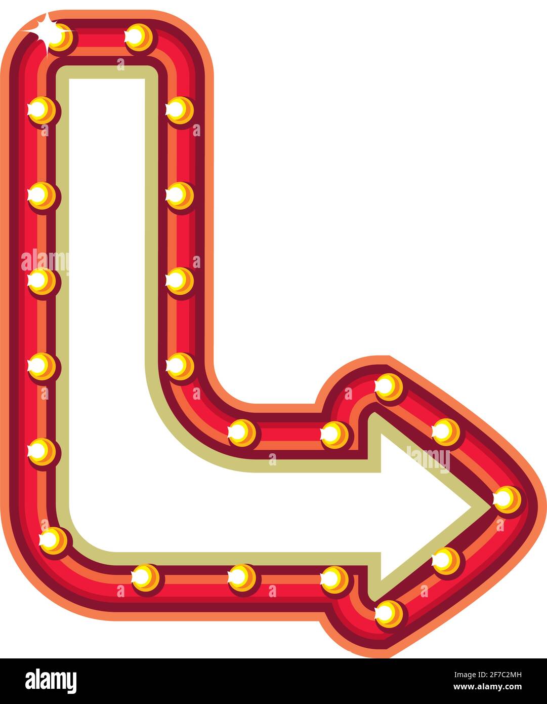 arrow glowing lights Stock Vector Image & Art - Alamy