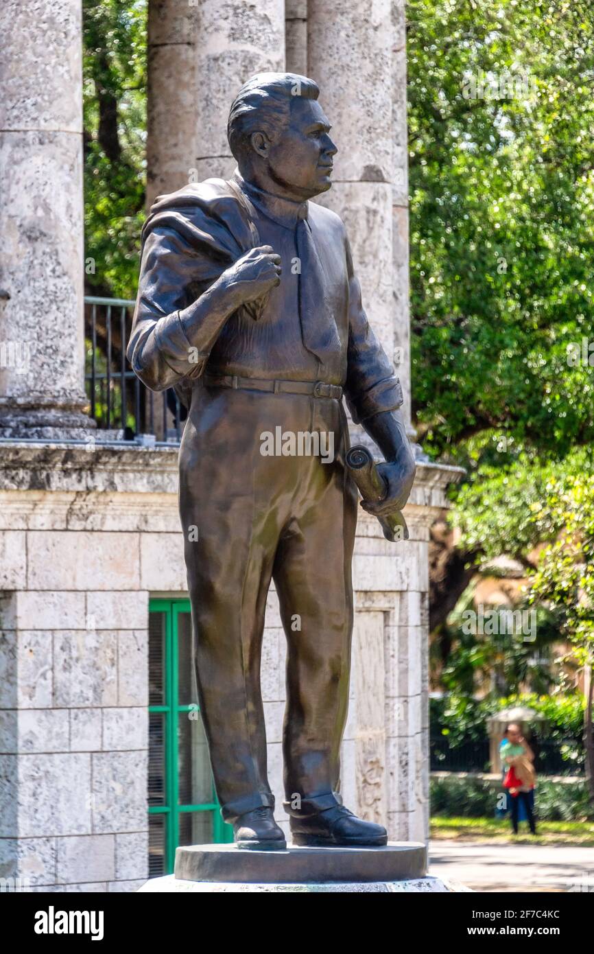 George Merrick statue in the Coral Gables City Hall, Florida, USA Stock ...