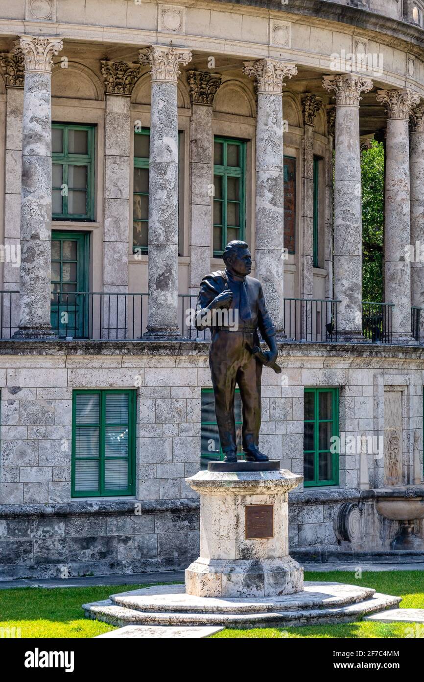 George Merrick statue in the Coral Gables City Hall, Florida, USA Stock ...