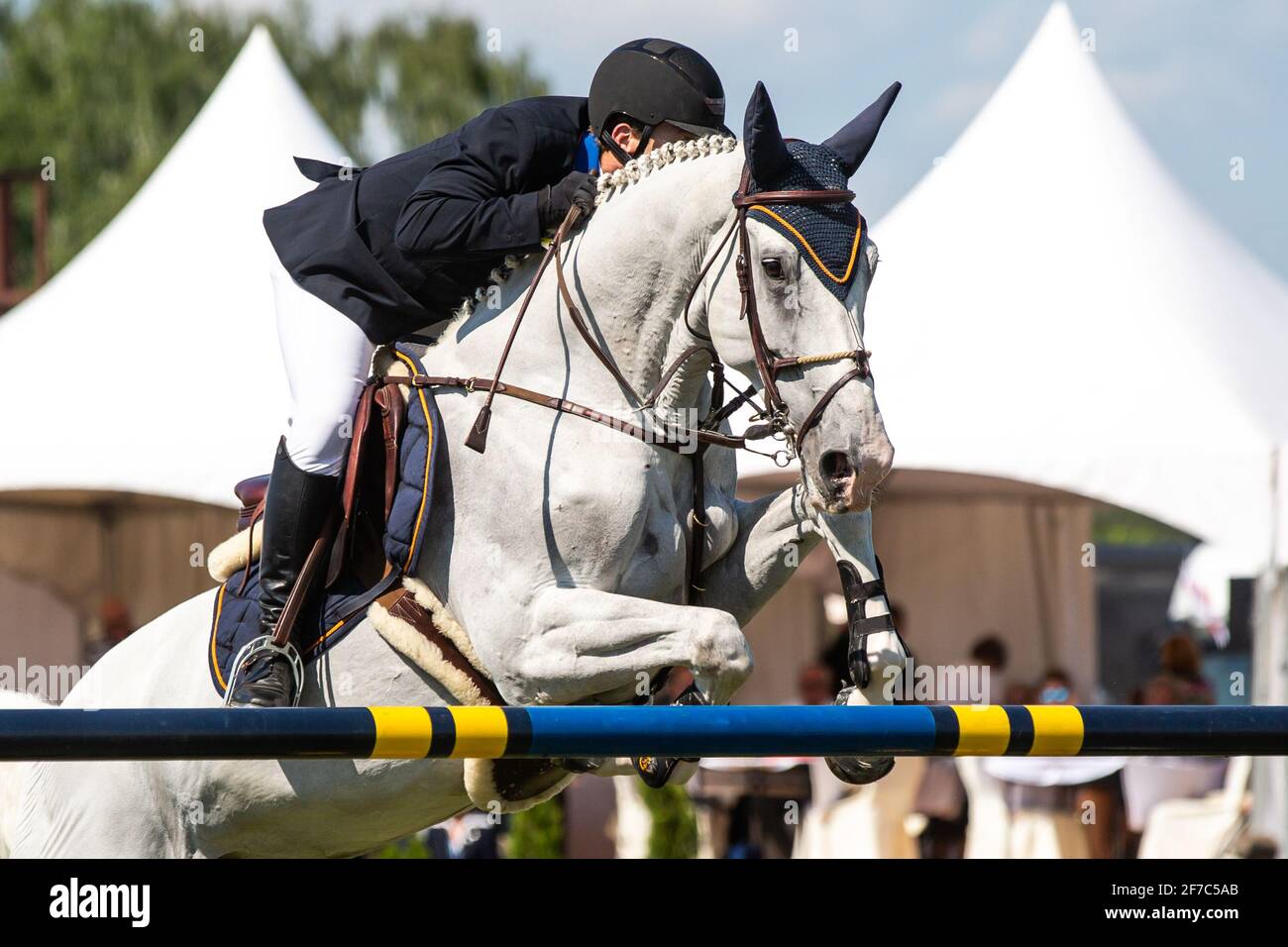 Horse Jumping, Equestrian Sports themed photo Stock Photo - Alamy
