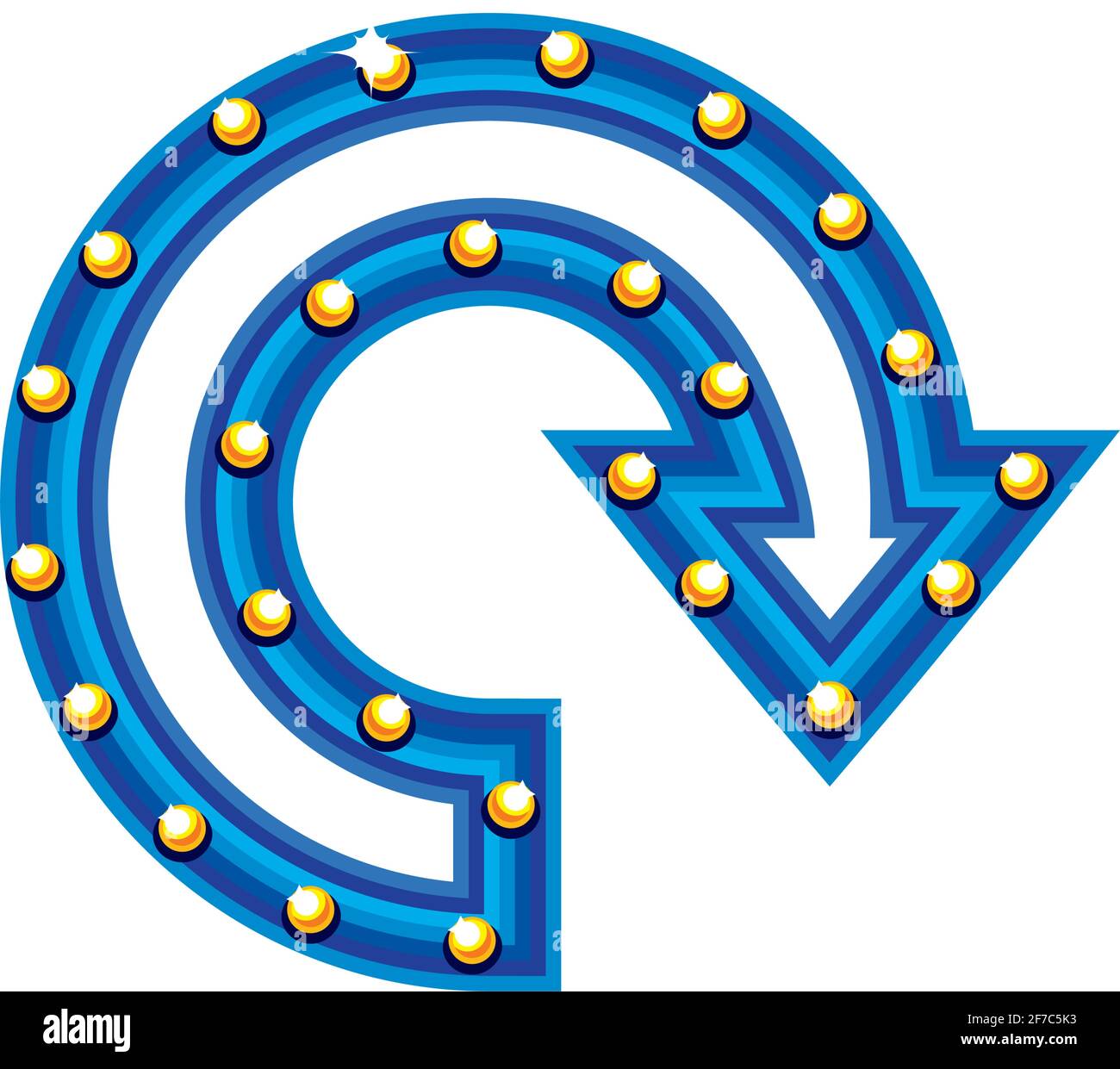 curved arrow lights Stock Vector Image & Art - Alamy