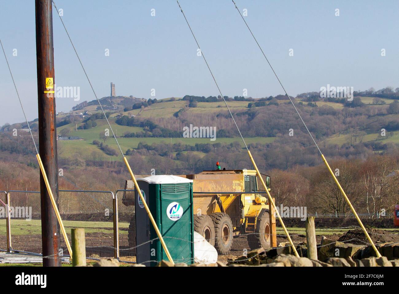 Castle Hill seen from Honley Village Stock Photo - Alamy