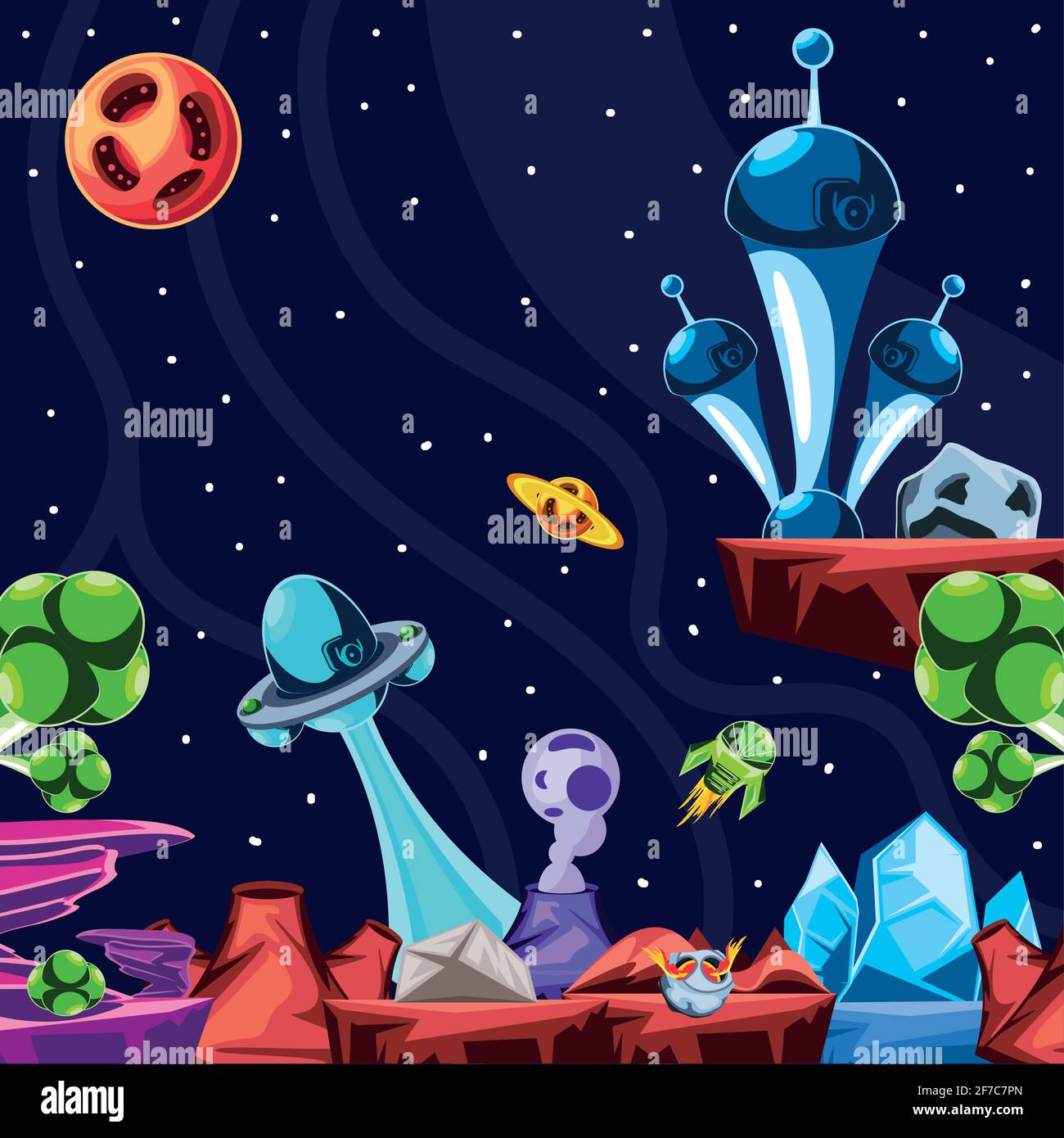 space video game Stock Vector Image & Art - Alamy