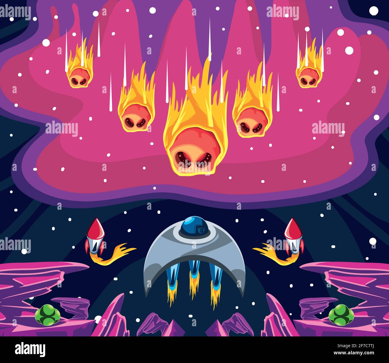 Asteroids Video Game Wallpaper