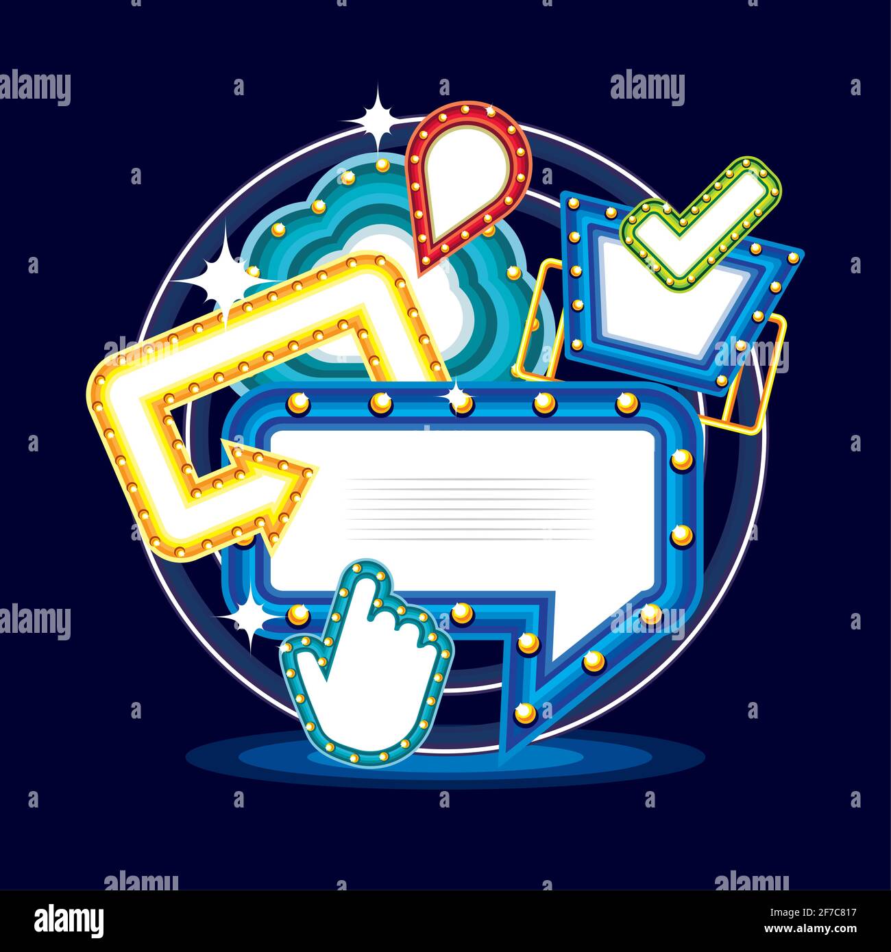billboards light bulbs Stock Vector Image & Art - Alamy