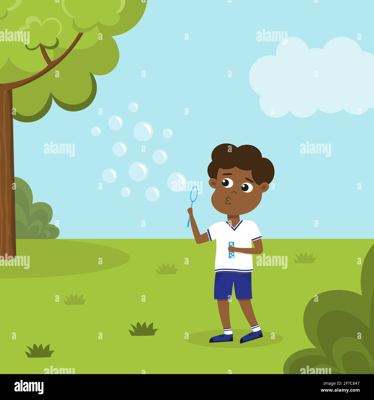 Black child blowing soap bubbles Stock Vector Images - Alamy Black child blowing soap bubbles Stock Vector Images - Alamy