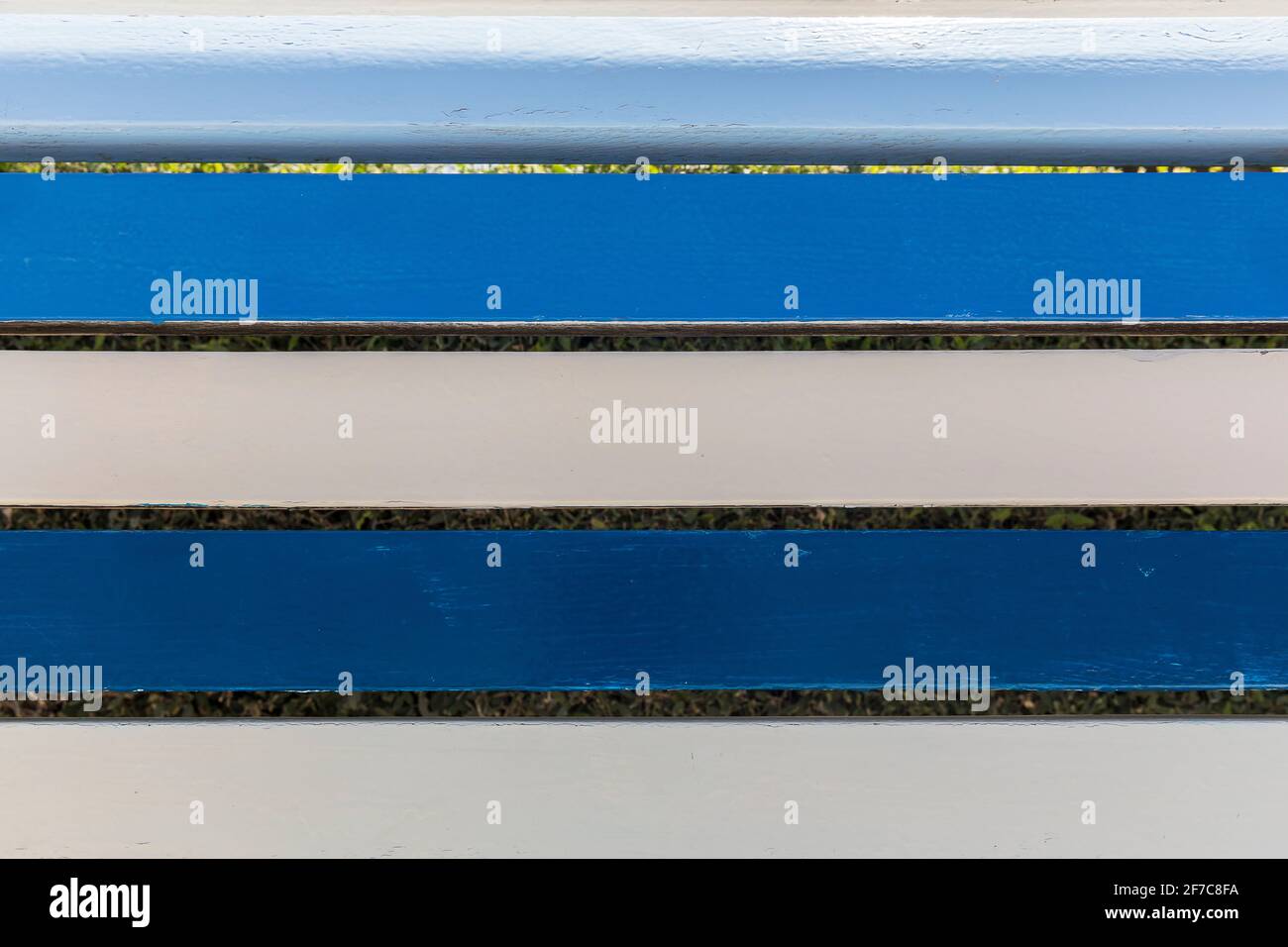 Texture of colored planks of a bench Stock Photo - Alamy