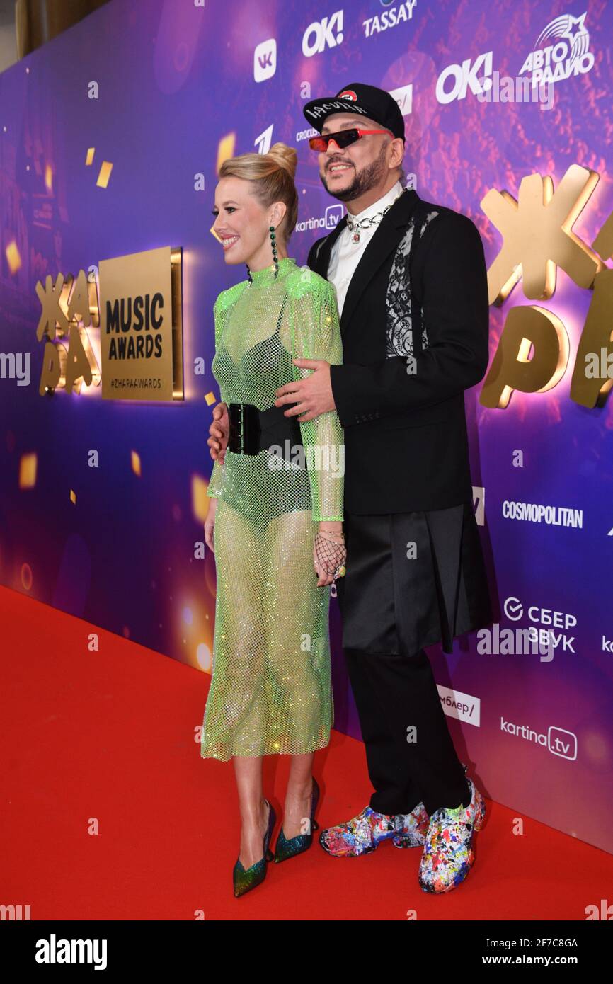 April 4, 2021. - Russia, Moscow Region. - 2021 Zhara Music Awards ceremony at the Crocus City ...