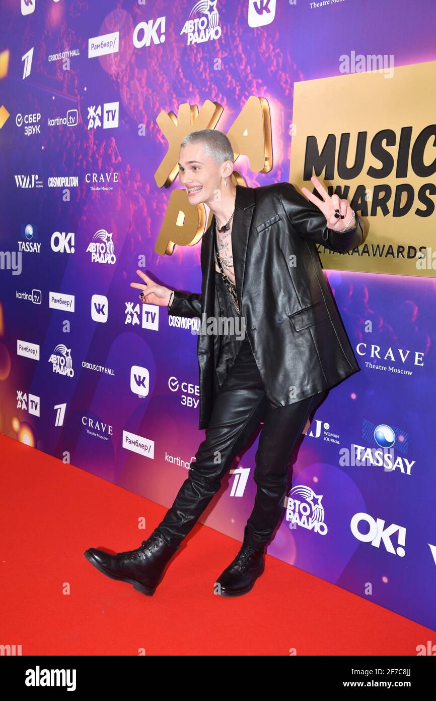 April 4, 2021. - Russia, Moscow Region. - 2021 Zhara Music Awards ...
