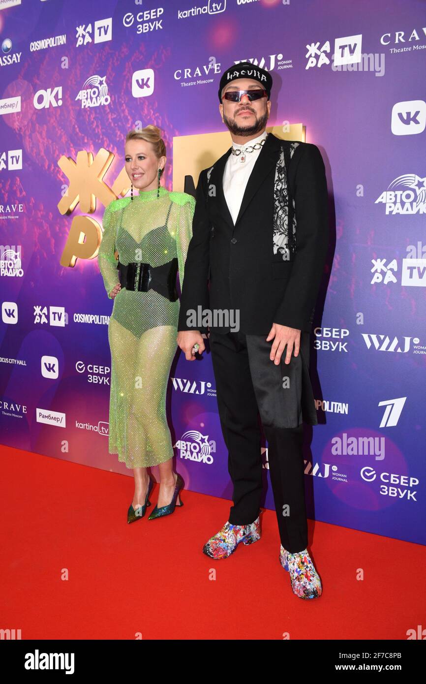 April 4, 2021. - Russia, Moscow Region. - 2021 Zhara Music Awards ceremony at the Crocus City ...