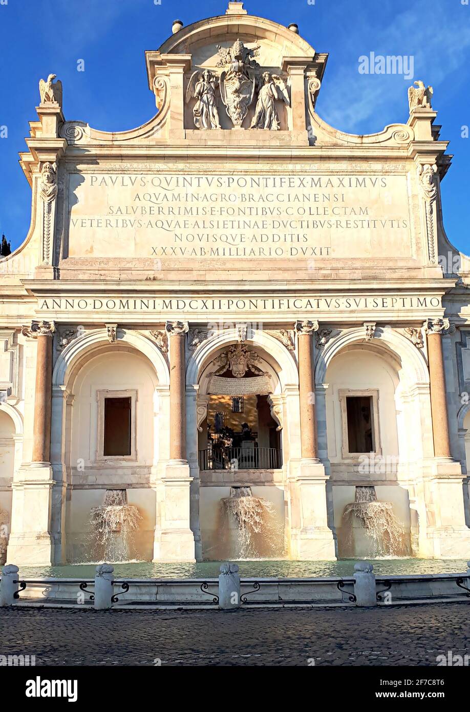 The Acqua Paola fountain is a monumental fountain located on the ...