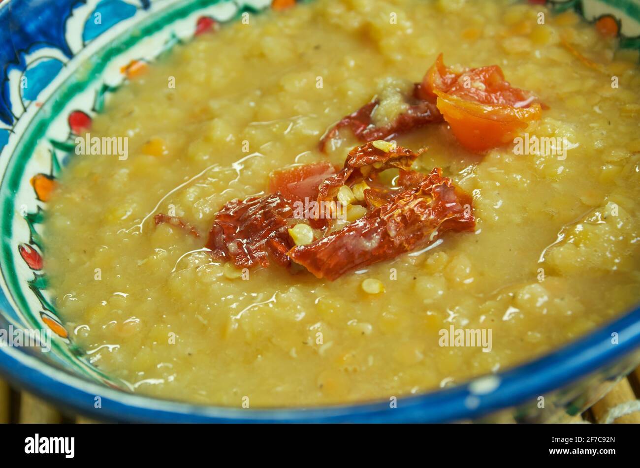 Red Lentil Dahl - Masoor Dal Tadka Stock Photo - Alamy