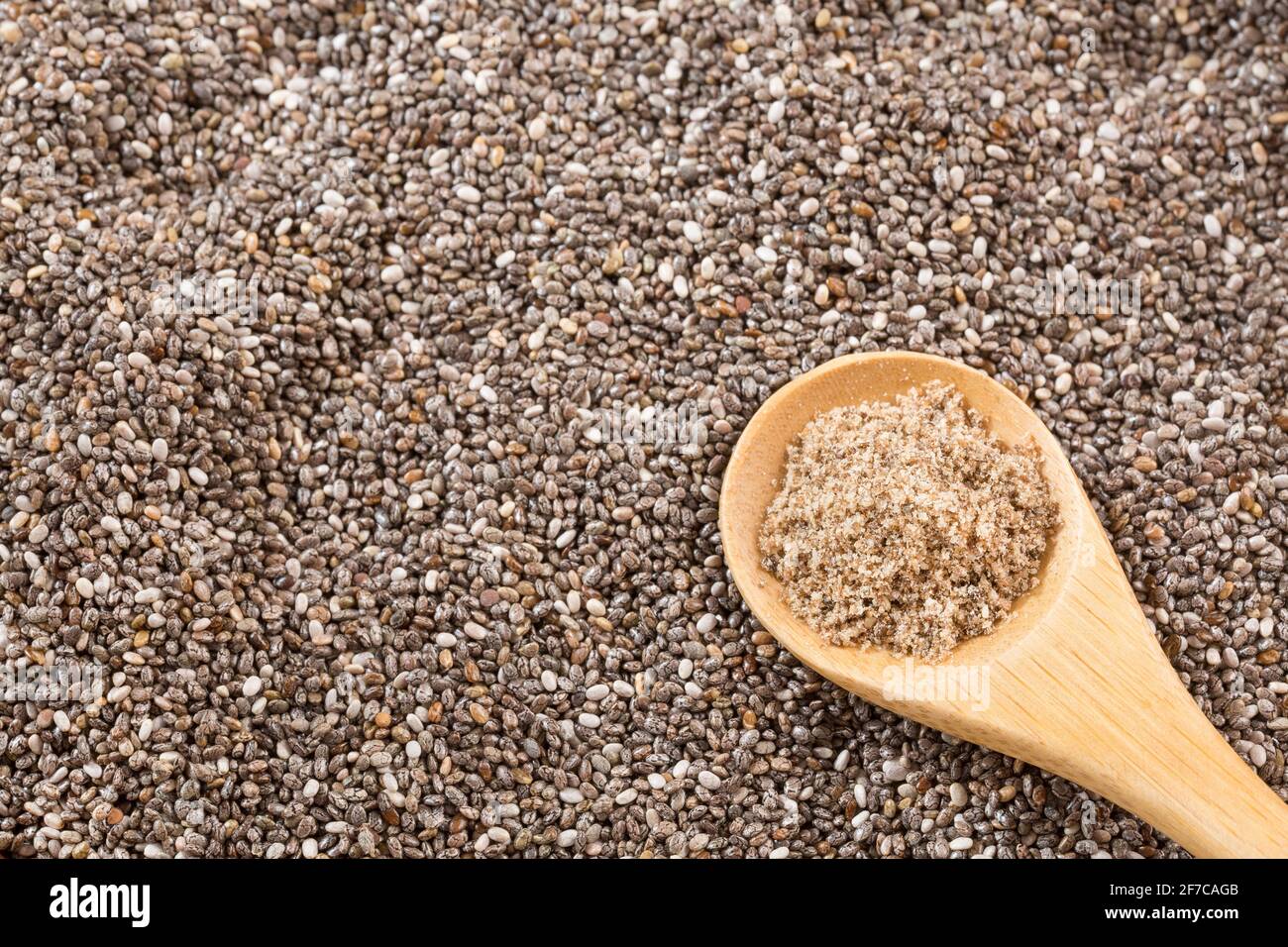 Ground chia seeds - Salvia hispánica Stock Photo - Alamy