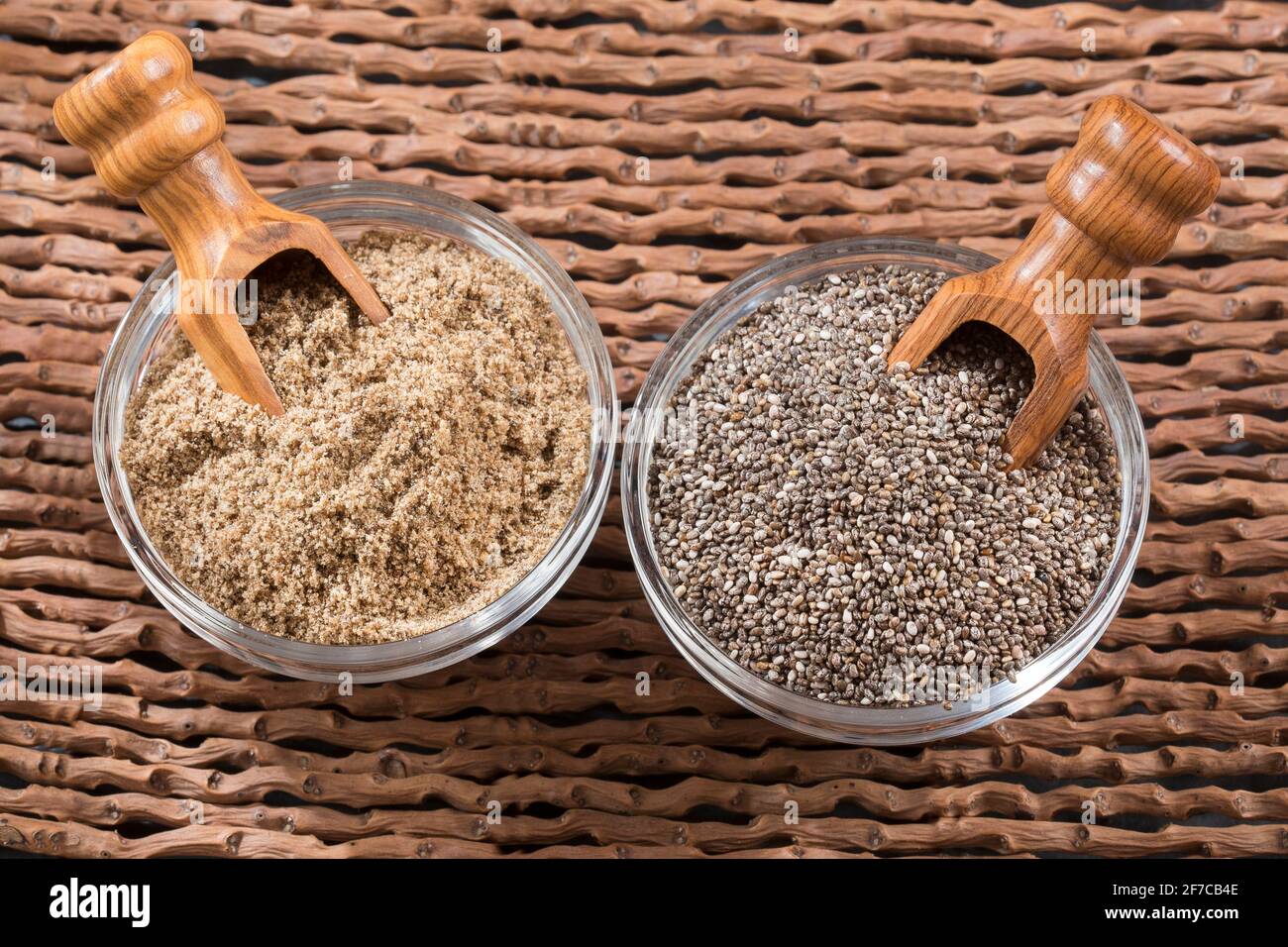 Ground chia seeds - Salvia hispánica Stock Photo - Alamy