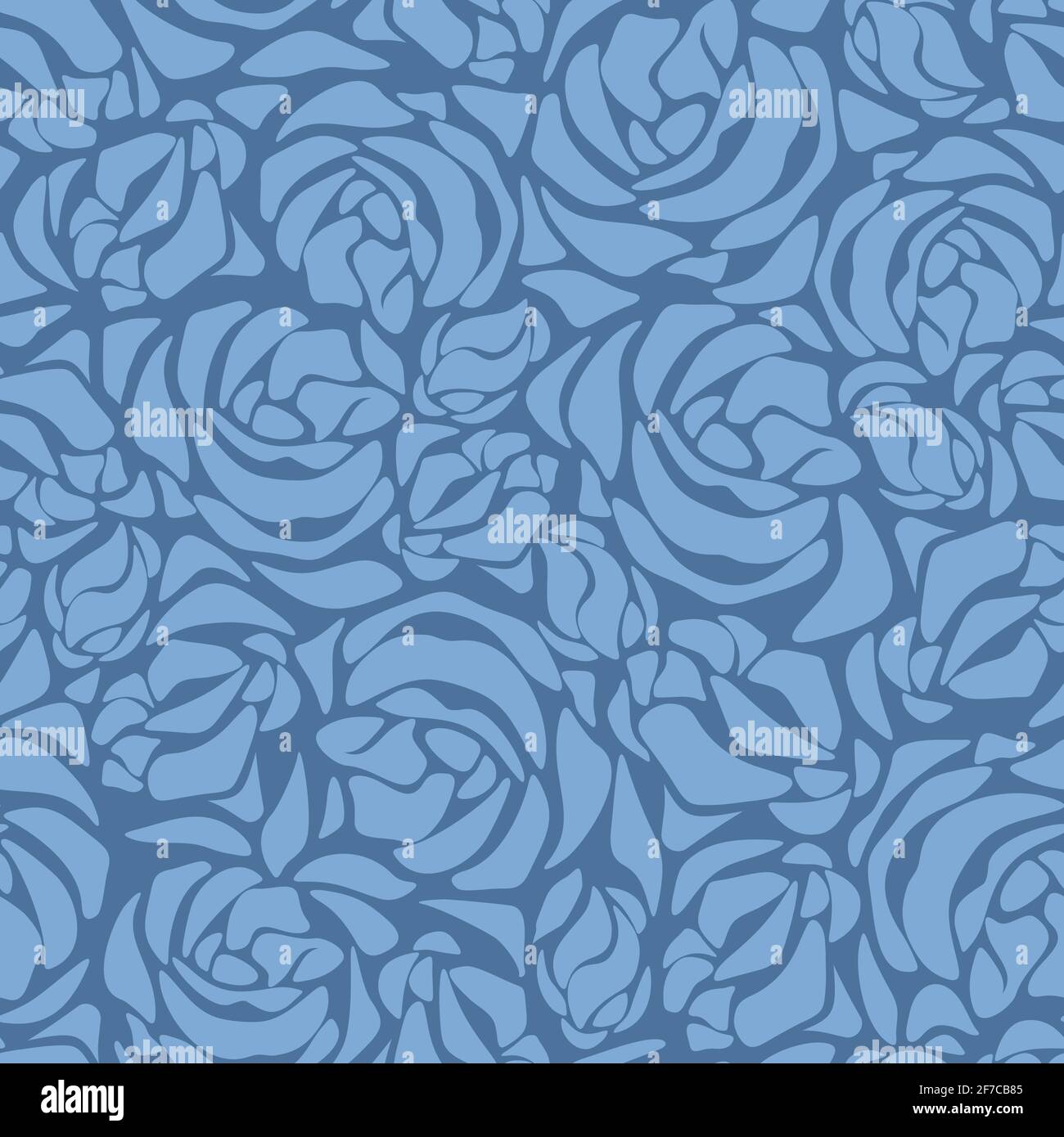 Vector seamless blue floral pattern Stock Vector Image & Art - Alamy