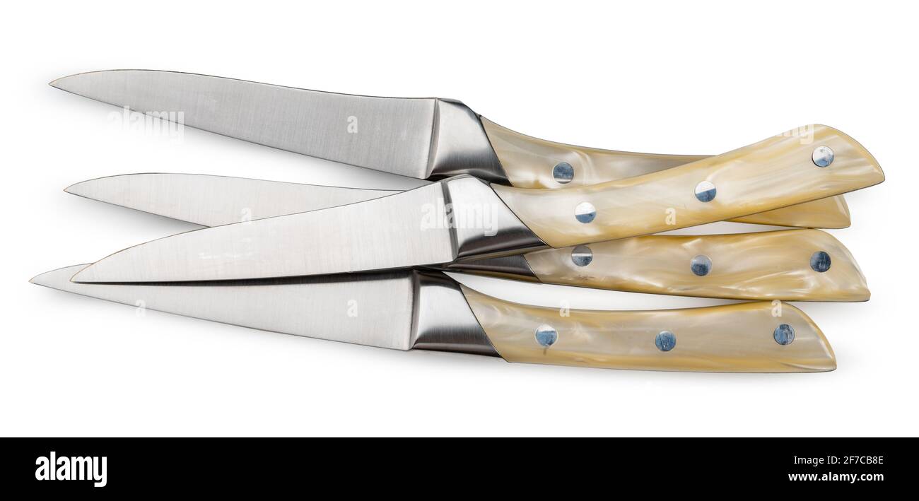 Set of knives isolated on white background Stock Photo - Alamy