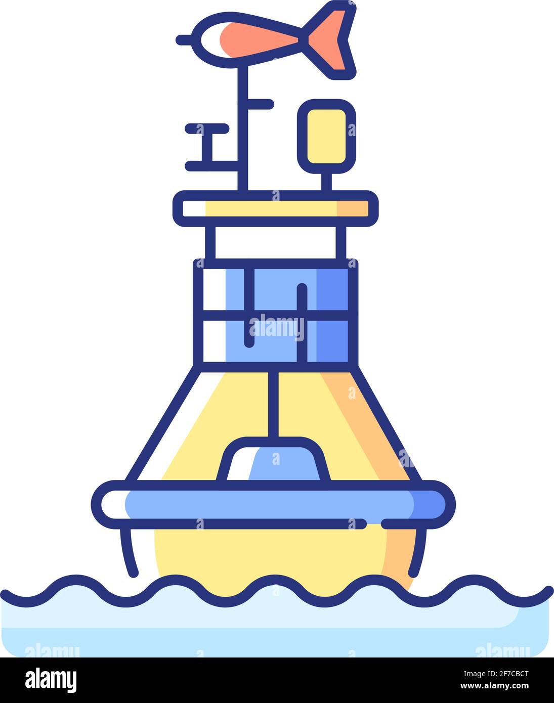 Weather buoy RGB color icon Stock Vector Image & Art - Alamy