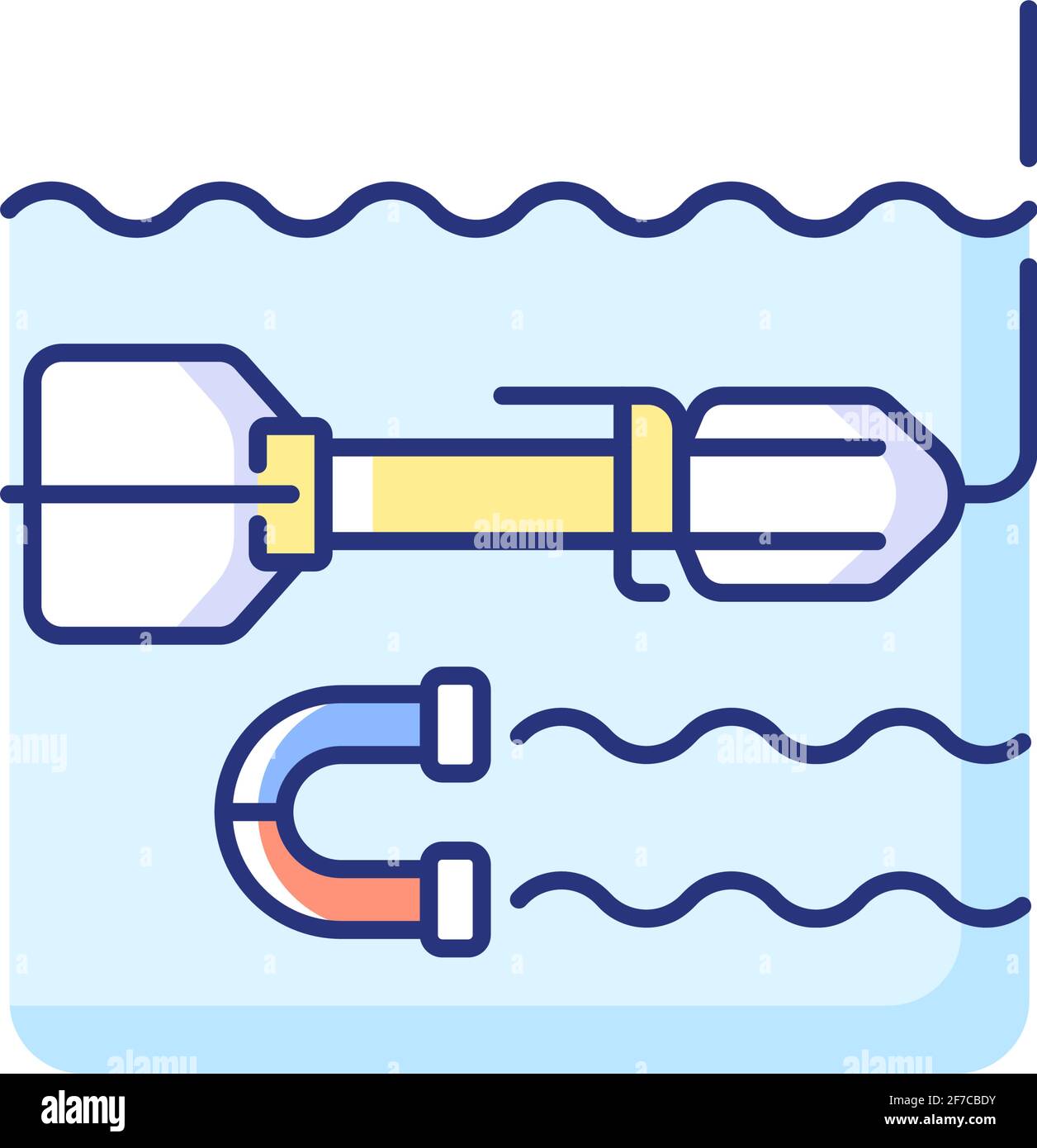 Marine magnetometer RGB color icon Stock Vector Image & Art - Alamy