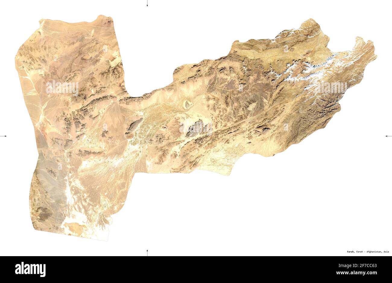 Farah, province of Afghanistan. Sentinel-2 satellite imagery. Shape ...