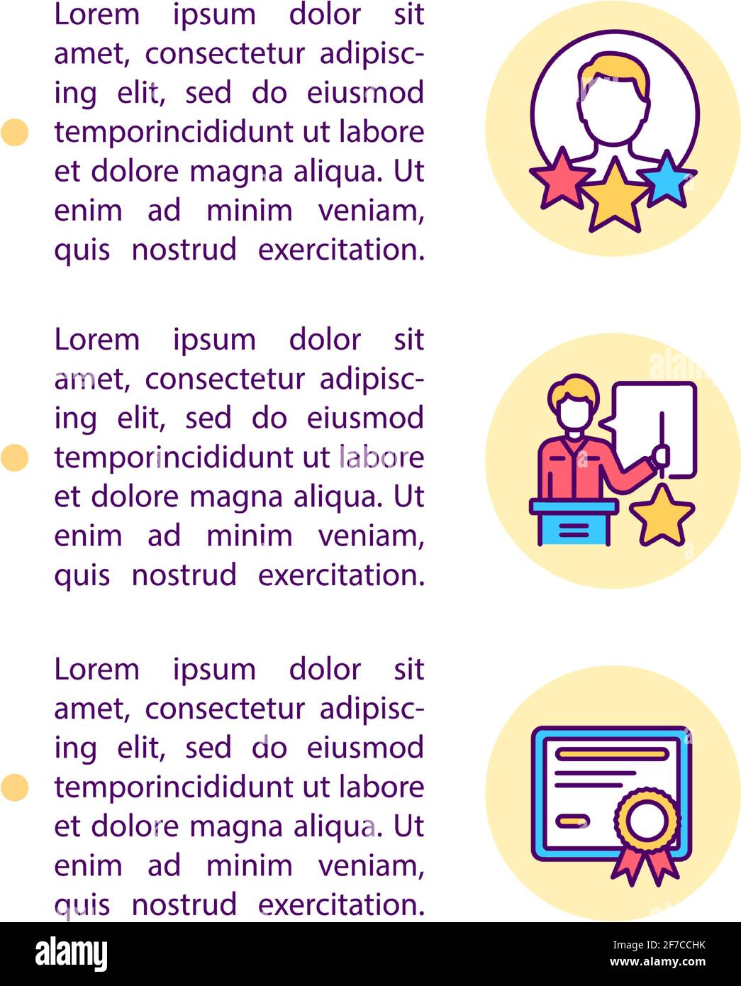 Top-notch presenters concept line icons with text Stock Vector Image ...