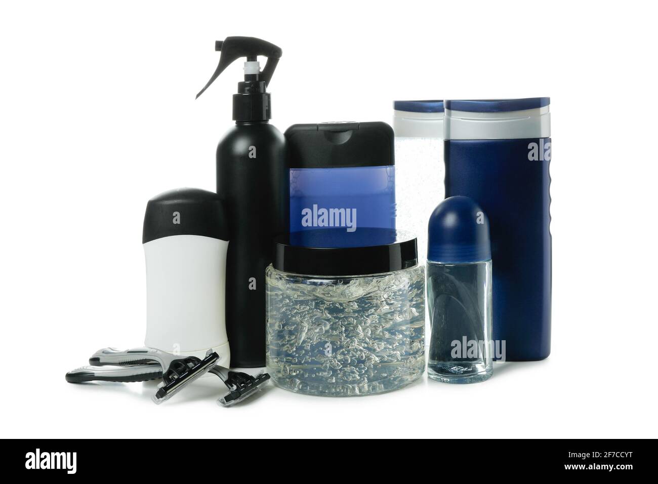 Men's hygiene tools isolate on white background Stock Photo - Alamy