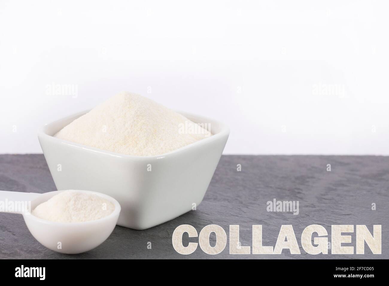 Collagen protein powder - Hydrolyzed Stock Photo - Alamy