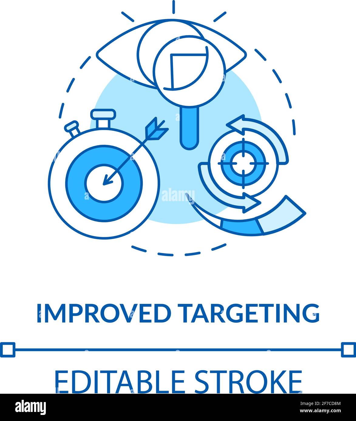 Improved targeting blue concept icon Stock Vector Image & Art - Alamy