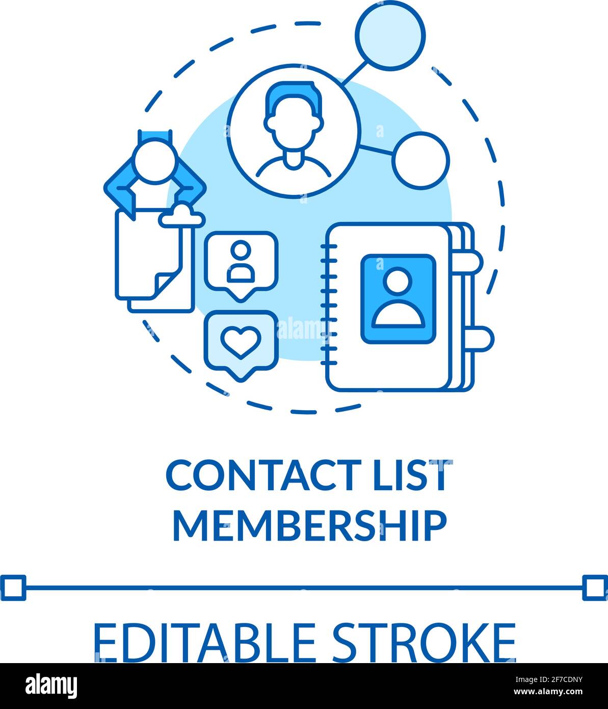 Contact list membership blue concept icon Stock Vector Image & Art - Alamy