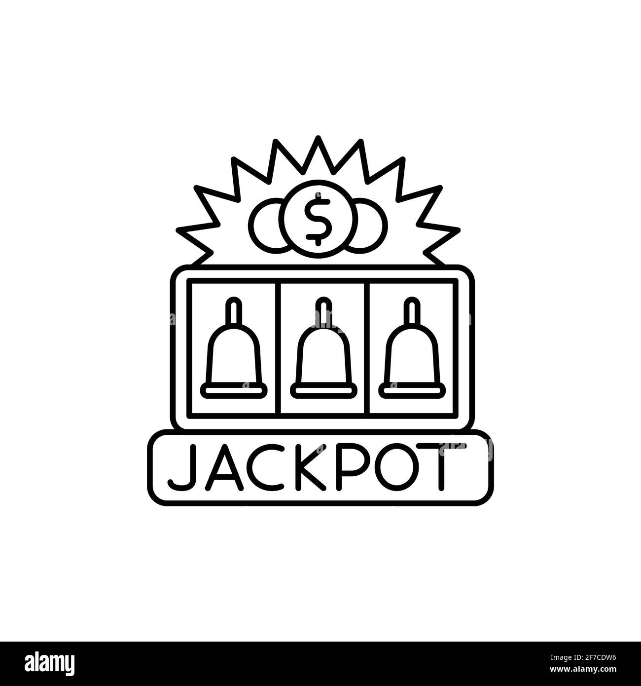 Jackpot olor line icon. Pictogram for web page, mobile app, promo. UI ...