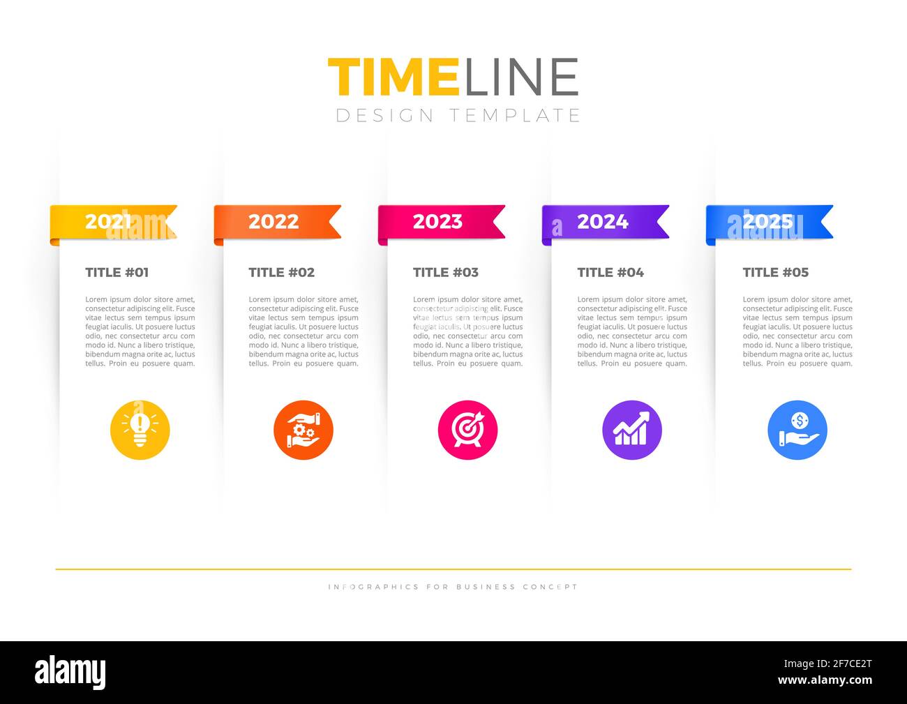 Timeline infographics icons for business data visualization Stock ...