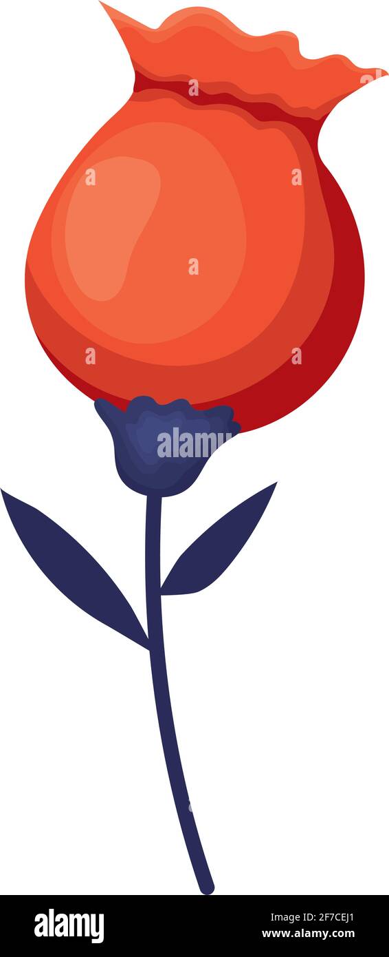 Red small rose isolated Stock Vector Images - Alamy