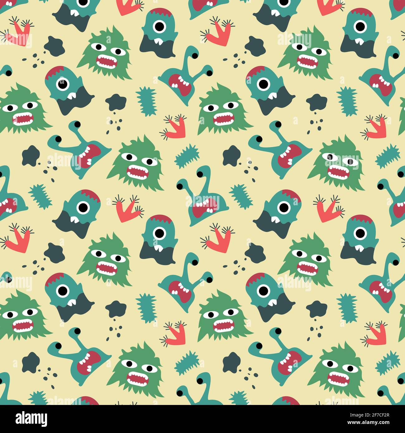 Monster pattern Stock Vector Images - Alamy