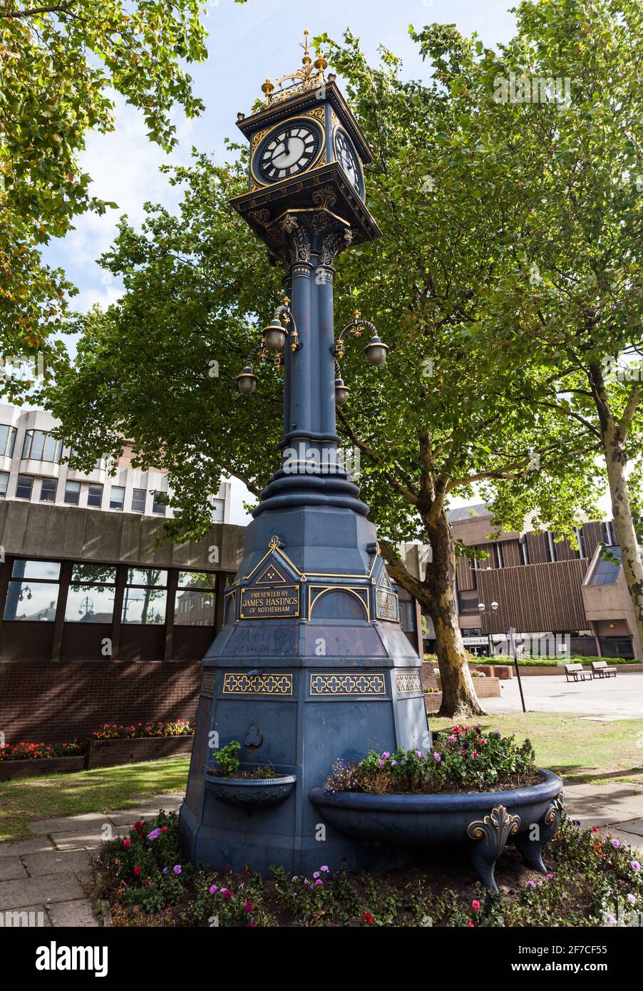 The Hastings Clock and drinking fountain in Rotherham, South Yorkshire ...