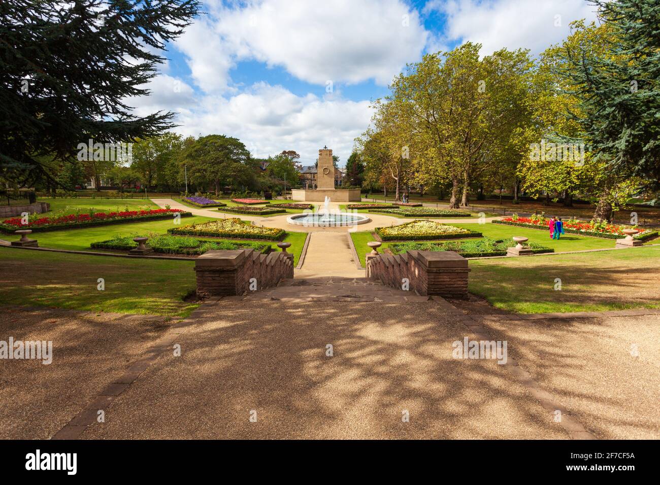 The Memorial Garden in Clifton Park, Rotherham, South Yorkshire, with ...