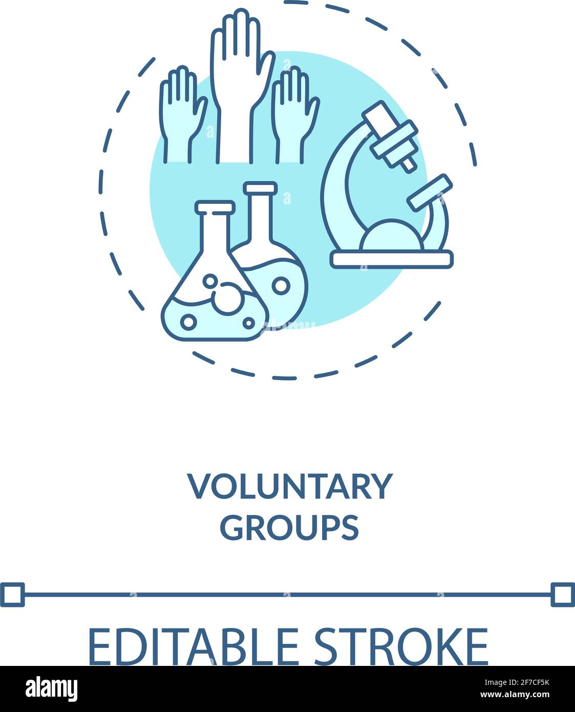 Voluntary groups concept icon Stock Vector Image & Art - Alamy