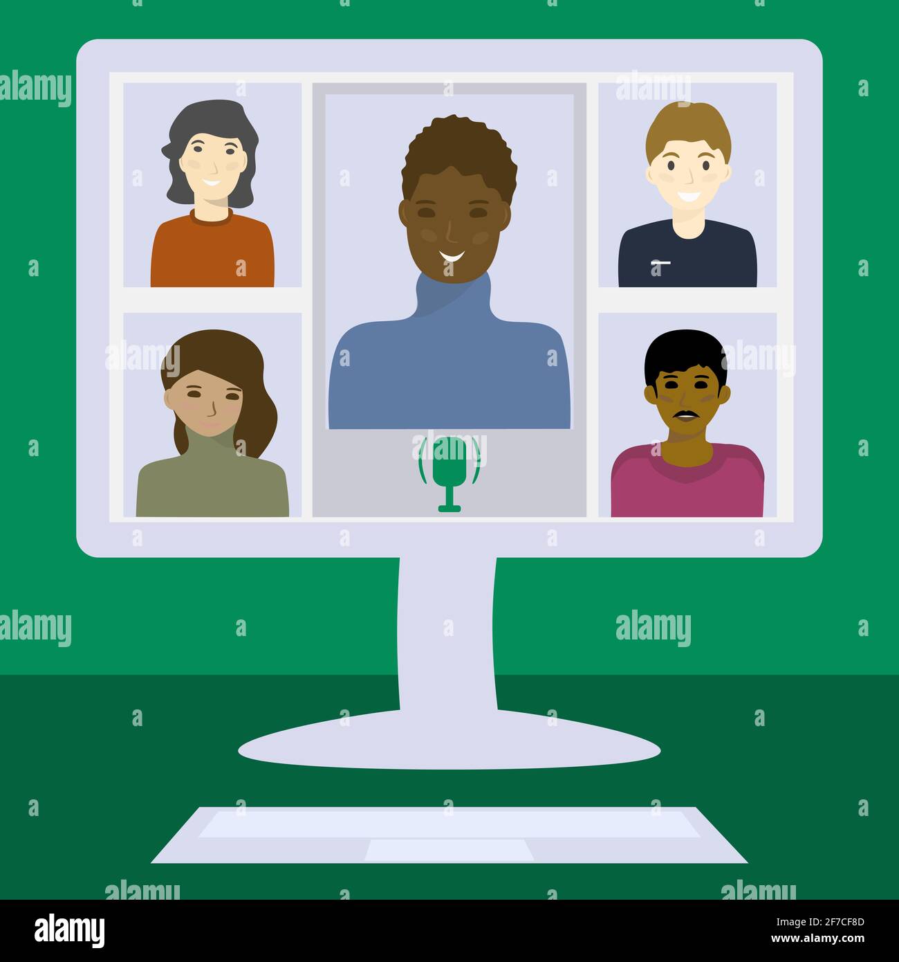 Zoom meeting cartoon hi-res stock photography and images - Alamy
