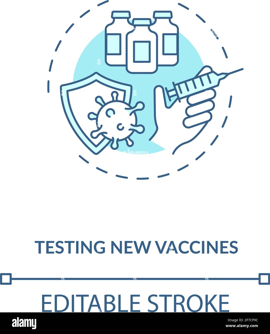 Testing new vaccines concept icon Stock Vector Image & Art - Alamy