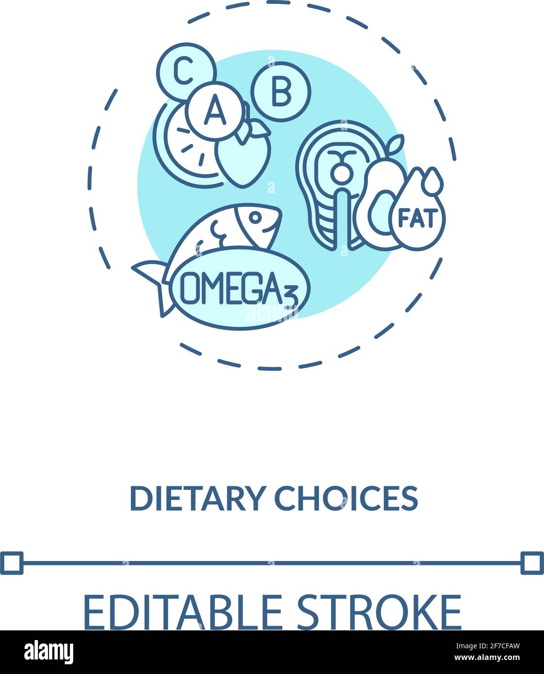Dietary choices concept icon Stock Vector Image & Art - Alamy