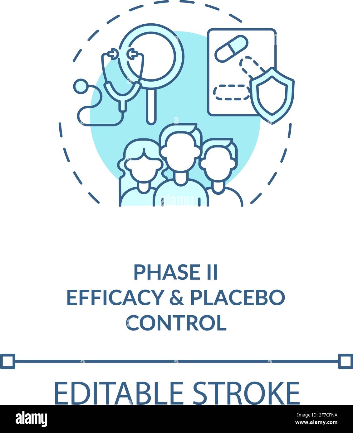Efficacy and placebo control concept icon Stock Vector Image & Art - Alamy