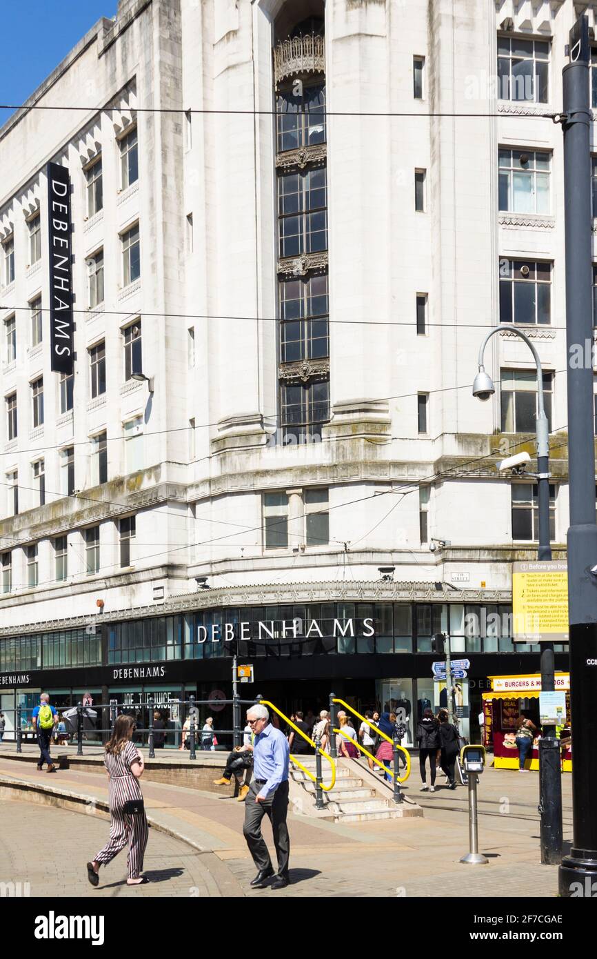 Debenhams department store on Market Street in Manchester city centre ...